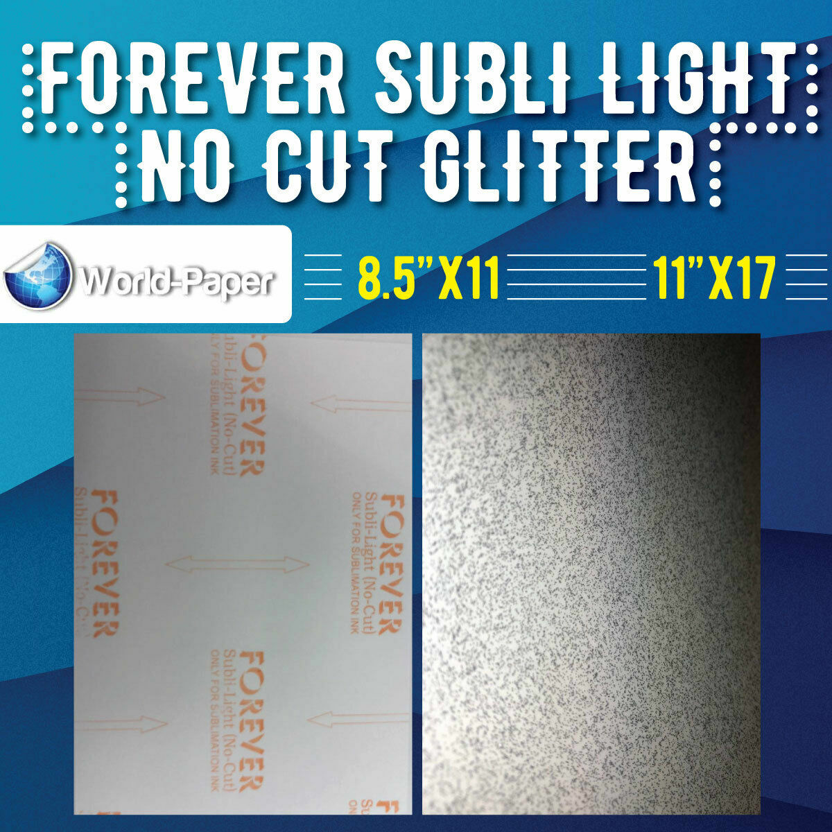 Sublimation Paper for Light Cotton w/ Glitter Finish Subli Light 5 ...