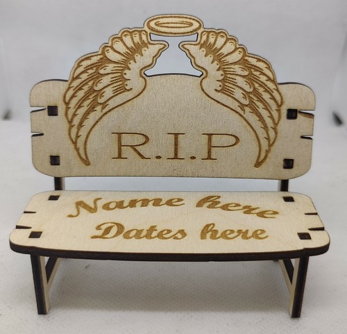 Mum Dad Memorial keepsake in loving memory bench personalised gift ...
