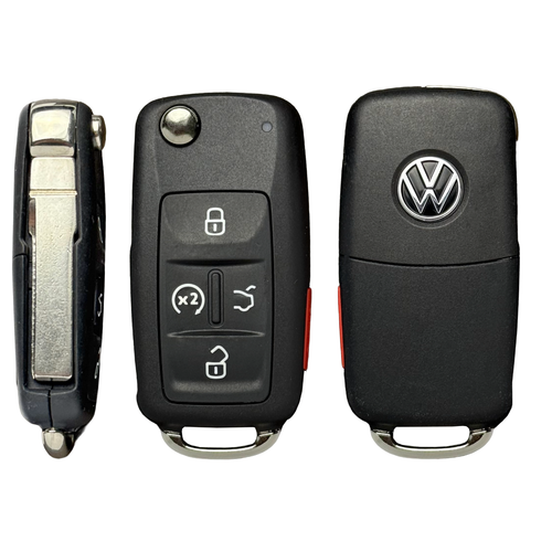Mint Oem 2017-2022 VW Volkswagen Jetta Flip Key Fob Remote Start Uncut ...