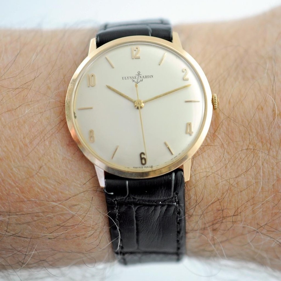 AUTHENTIC 18K SOLID GOLD ULYSSE NARDIN MANUAL WIND MIDSIZE WATCH FACTORY DIAL | eBay