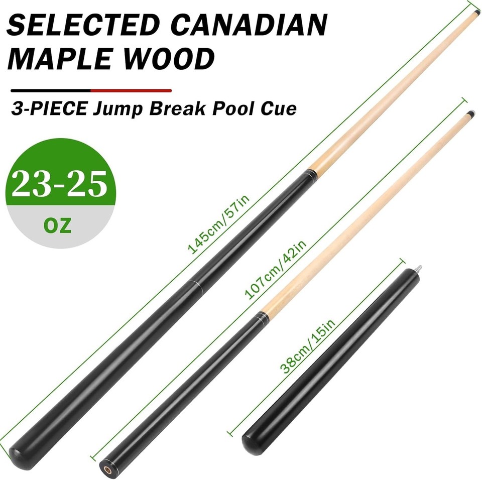 Jump Break Stick Cue, Heavy Hitter Jump Break Cue,2/3 Piece Pool Stick ...