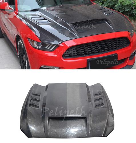 Carbon Fiber Front Bonnet Engine Hood Lid TF Style For 2015-2017 Ford ...