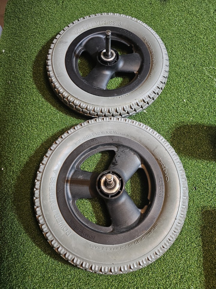 QUICKIE PRIMO POWER EXPRESS WHEELCHAIR 12-1/2x2-1/4 WHEELS TIRES VGC | eBay