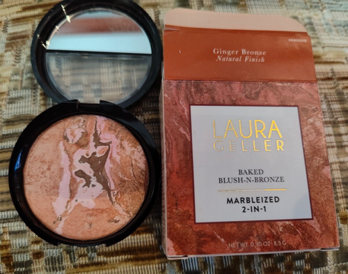 Laura Geller Baked Blush N Bronze Marbleized 2 in 1 GINGER BRONZE ...