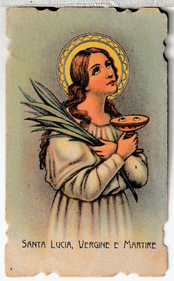 249 - SANTINO - SANTA LUCIA VERGINE E MARTIRE - PREGHIERA - ANNO 1915 | eBay UK