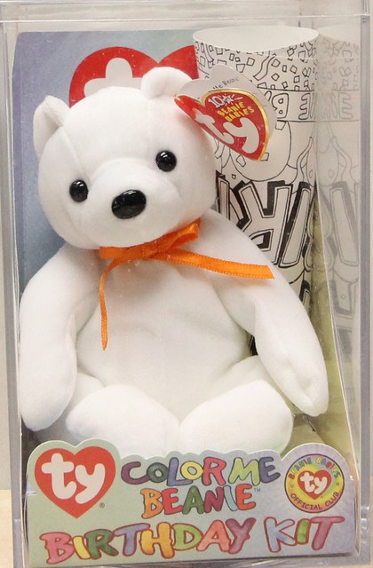 MWMT 2002 Ty Color Me Beanie Babies Official Club Bear 6 Markers Disp ...
