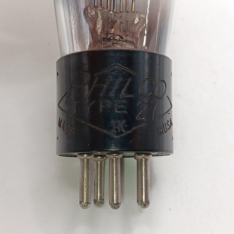 Philco Type 27 Vacuum Tube VT29 Globe Style Tested Clean Tight Base See ...