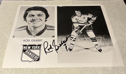 Rod Gilbert Signed NY Rangers 8x10 Photo w/coa | eBay