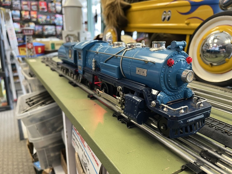 + MTH O Tinplate Two Tone Blue Comet 263E Steam Locomotive 600 Series 4 ...