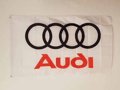 Quality AUDI Flag 150 x 90cm Banner for the Man Cave Sports racing logo ...