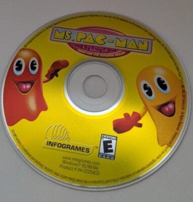 Ms. Pac-Man: Quest For The Golden Maze PC Video Game (2001 CD-ROM) Disc ...