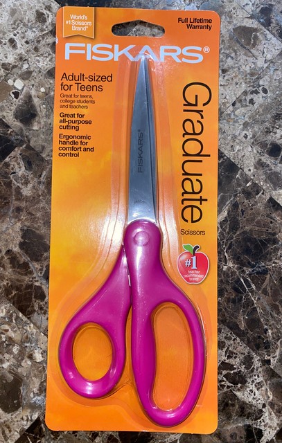 Fiskars 8" All Purpose Graduate Scissors Pink Adult Size Lifetime 2 for ...