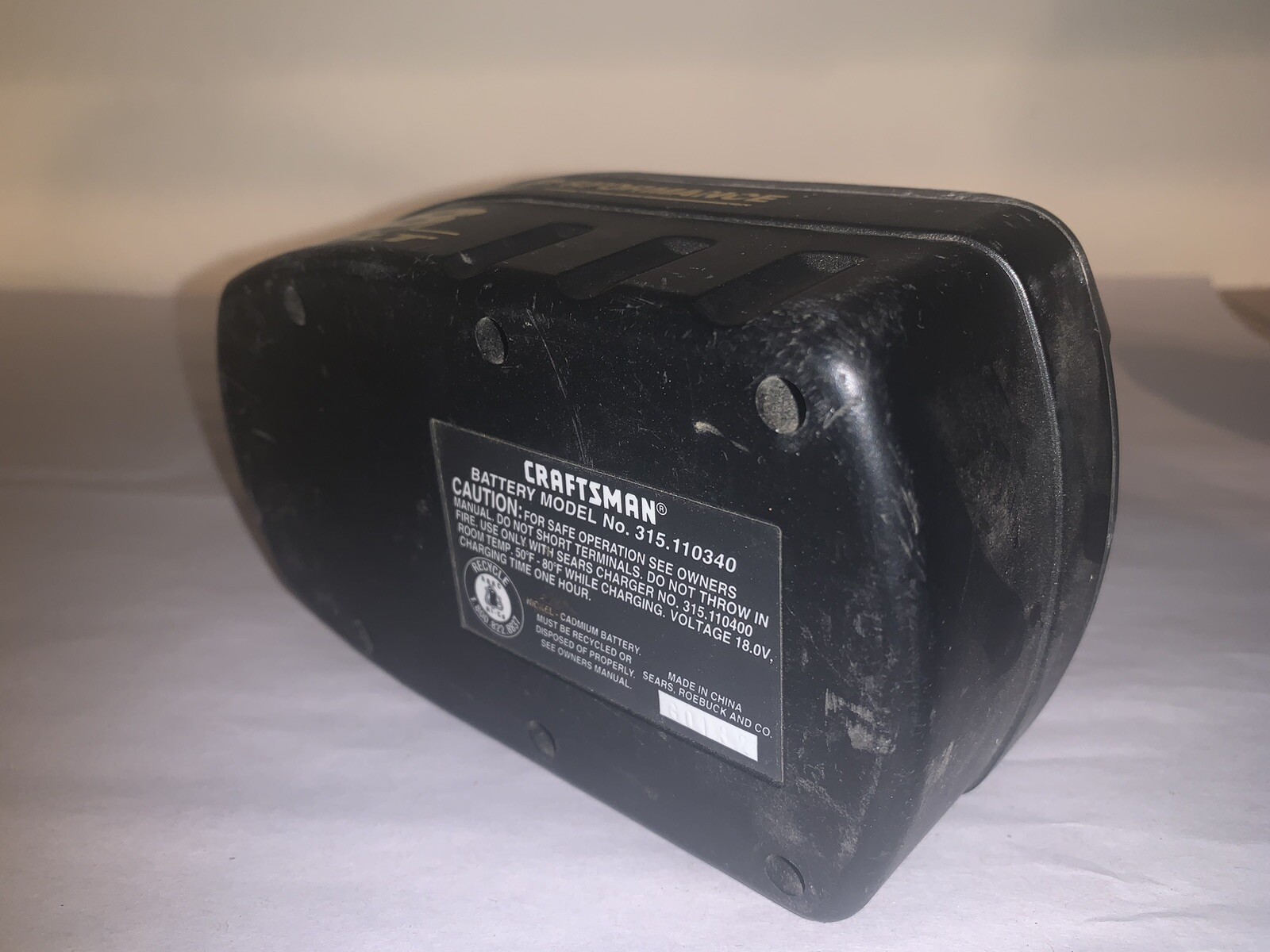 CRAFTSMAN 315.110340 18 V. BATTERY Works | eBay