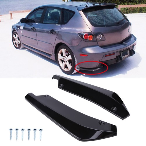 For Mazda 2 3 5 6 CX-3 CX5 CX7 Rear Bumper Diffuser Lip Canard Splitter ...