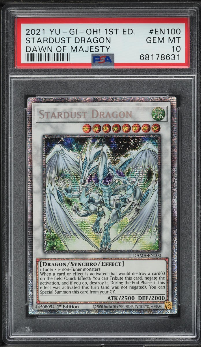 2021 Yu-Gi-Oh! Stardust Dragon DAMA-EN100 Starlight Rare PSA 10 GEM ...