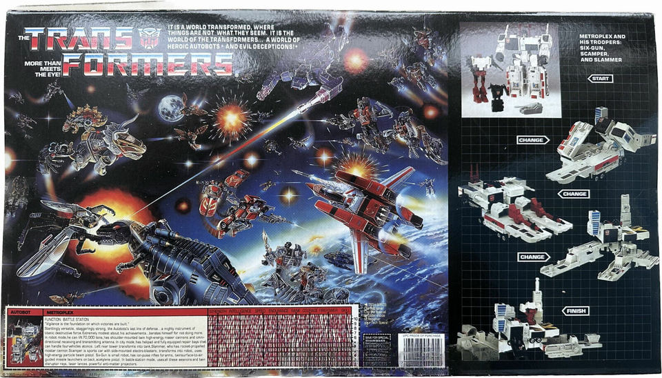 NEW Transform G1 REISSUE METROPLEX ACTION FIGURE BOX SET 80'S TOY | eBay