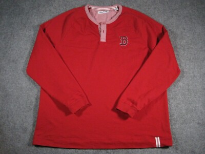 Boston Red Sox Henley Mens Extra Large Red Tommy Bahama Long Sleeve MLB ...