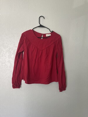 Universal Thread Red Peasant Top | eBay