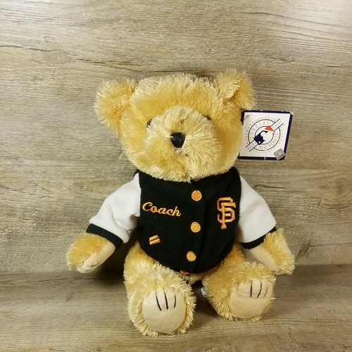 2008 MLB SAN FRANCISCO GIANT Baseball Plush Coach TEDDY BEAR Orange blk ...