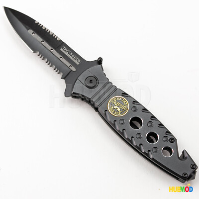 8" TAC-FORCE SNIPER Spring Assisted Tactical Serrated Folding Knife ...