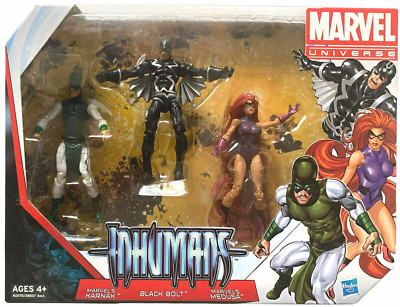 Marvel Universe 3.75" INHUMANS 3-Pack Medusa Black Bolt Karnak | eBay