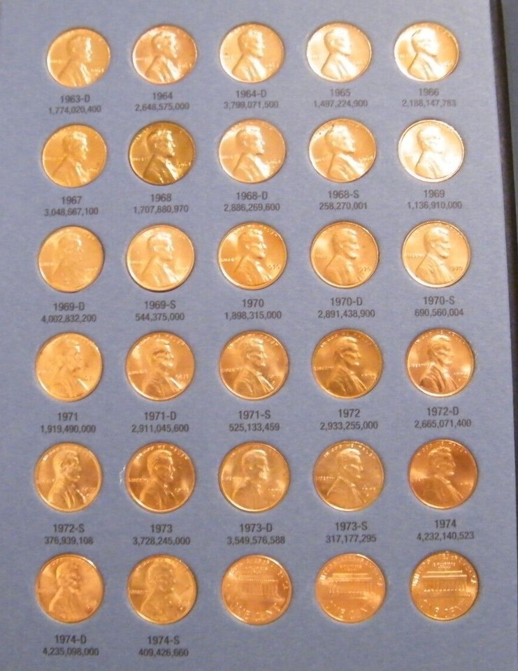 Complete Lincoln Wheat Penny Cent Collection Whitman Folder - 1941 ...