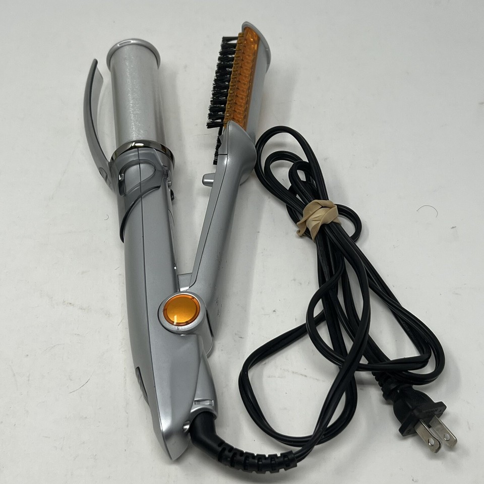 InStyler 3 in 1 Rotating Hair Straightening Curling Hot Iron Silver ...