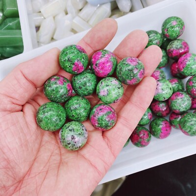 10Pcs Natural Ruby Reiki Gemstone Sphere Crystal Quartz Healing ...