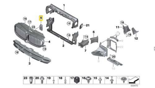 Genuine BMW Kidney Grill Air Flap Control Valve 51749854640 for sale ...