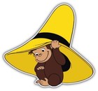 Monkey George Sticker Decal Laptop Wall Phone Car Kids Child Curious ...