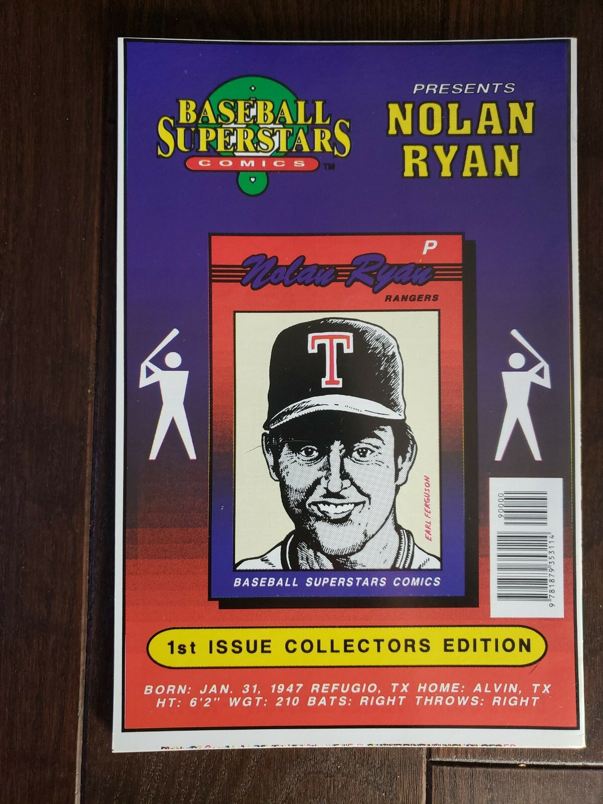 1991 Revolutionary Comics Baseball Superstars Nolan Ryan Rangers Comic ...