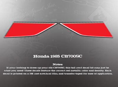 HONDA 1985 CB700 CB700SC TAIL COWL DECALS GRAPHICS | eBay