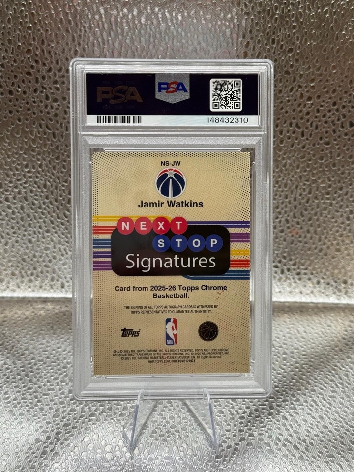 2025 Topps Sapphire Jamir Watkins Next Stop RC Orange Refractor Auto ...