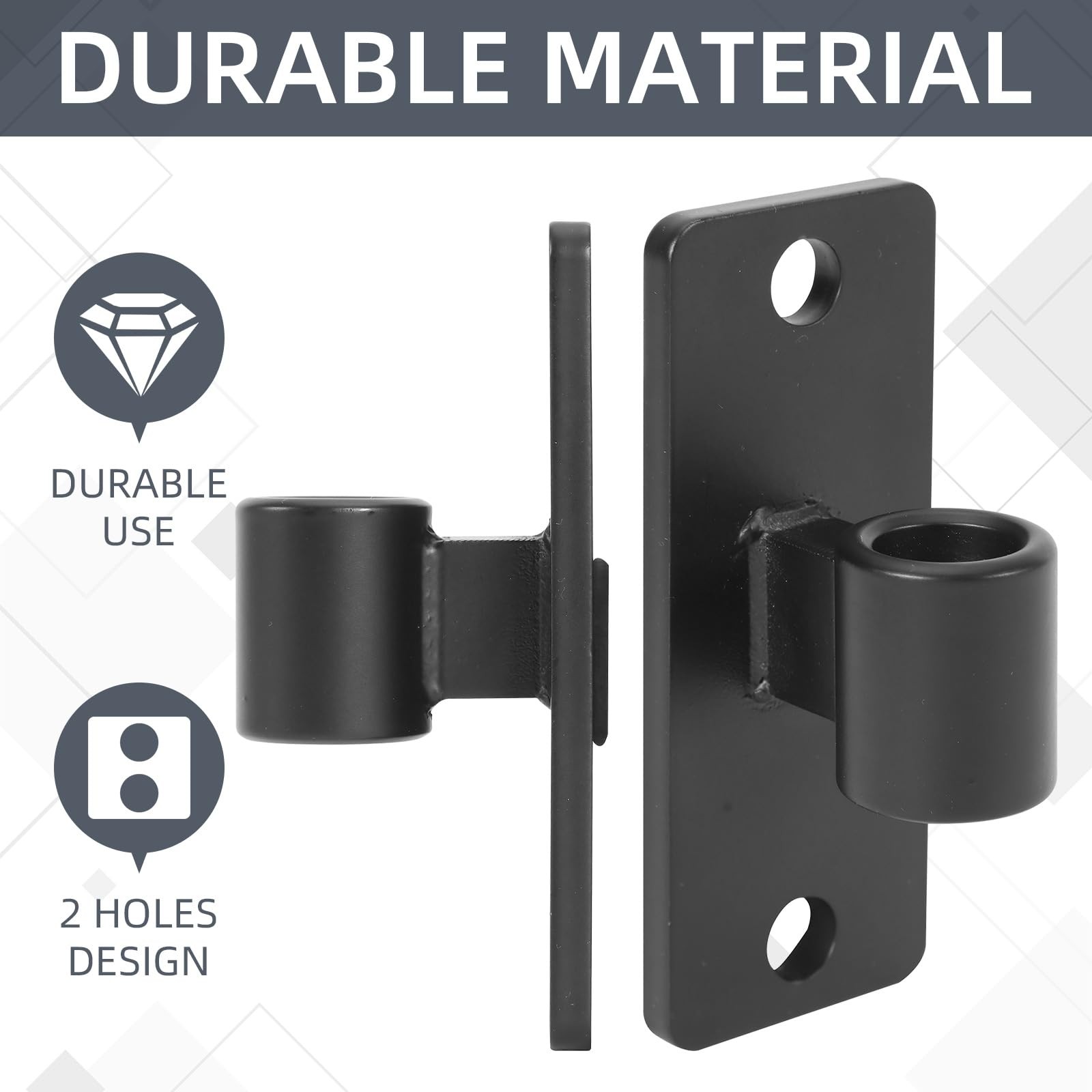 Gate Hinges, 2 Pack Steel Wall Mount Gate Hinge Fit 5/8'' Pin Fence ...