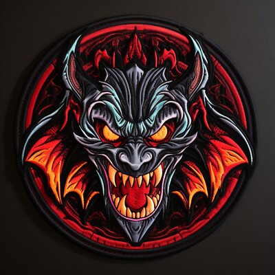 Vampire Patch Embroidered Iron-on Applique Horror Scary Spooky Cosplay ...