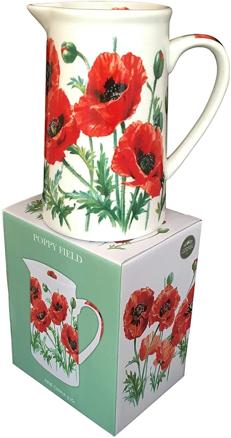 Red Poppy Design Fine China Jug by The Leonardo Collection Kitchen ...