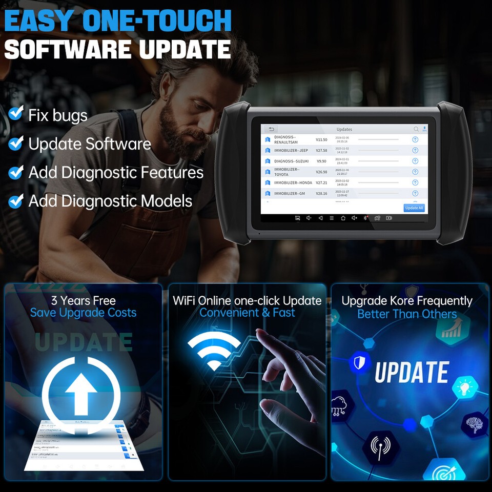 XTOOL IP819 All System Bi-directional Diagnostic Scanner K-y Coding ...