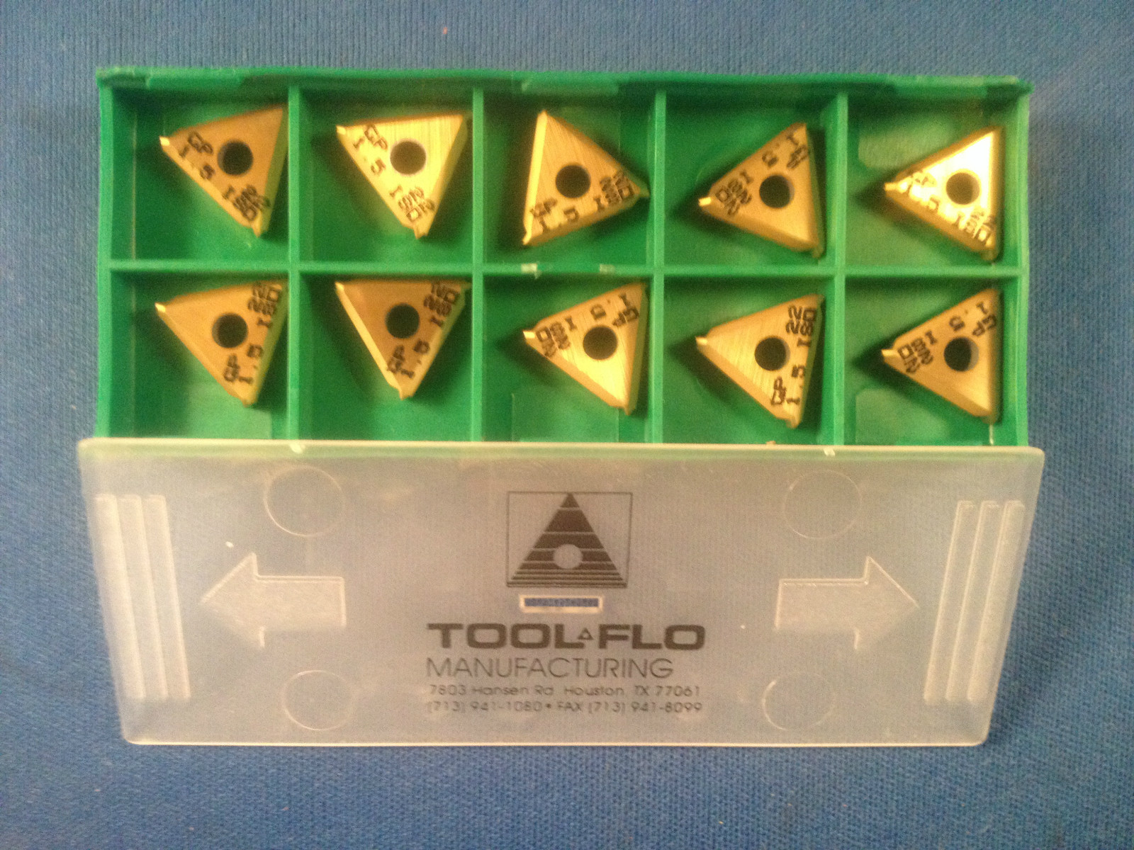 NIB Tool-Flo Carbide Threading Inserts 16NR 1.5 Grade GP22 10-Pack | eBay