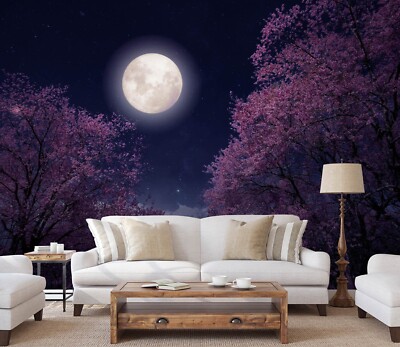 3D Pink Petal Moon ZHUA2268 Wallpaper Wall Murals Removable Self ...