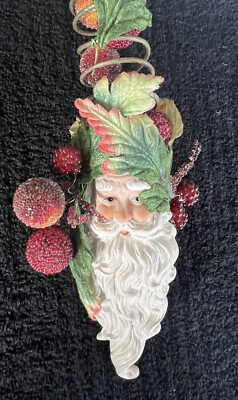 VICTORIAN WOODLAND SANTA ON SPRING CHRISTMAS ORNAMENT UNUSUAL! | eBay