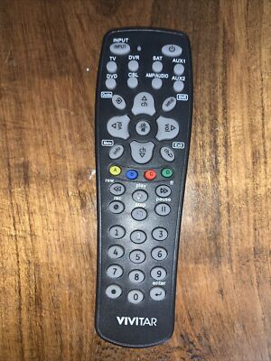 VIVITAR Small Universal TV Remote Control Up To 8 Entertainment Devices ...