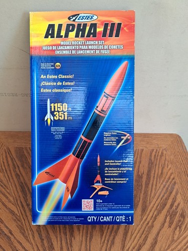 Vtg 2009 ESTES ALPHA III Model Rocket Launch Set NEW in BOX 1427 Skill ...