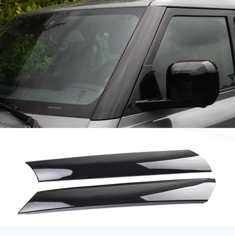 Gloss Black for Land Rover Defender 2020-22 Front Windshield A Pillar ...