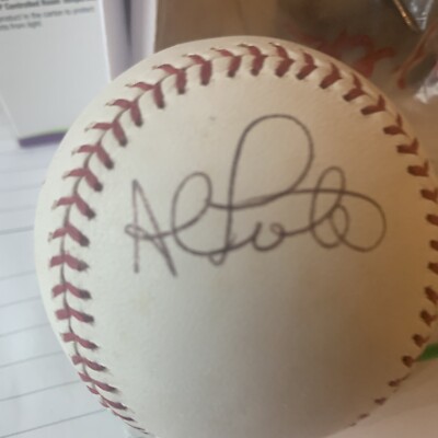 AL LEITER SIGNED AUTOGRAPHED BASEBALL NO HITTER INSCRIPTION YANKEES ...