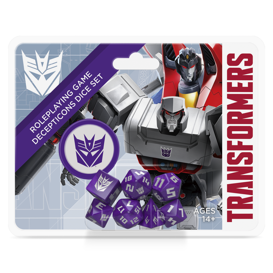 Transformers Roleplaying Game Decepticon Dice Set Polyhedral 7 RPG ...