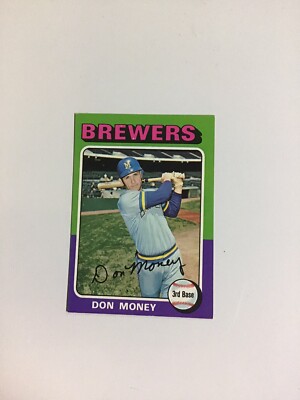 MILWAUKEE BREWERS DON MONEY 1975 TOPPS MINI BASEBALL CARD EX-MT NICE ...