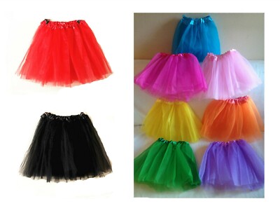 High Quality 80s Fancy Dress Tutu Skirt KIDS GIRLS WOMEN LADY Tutus Hen ...