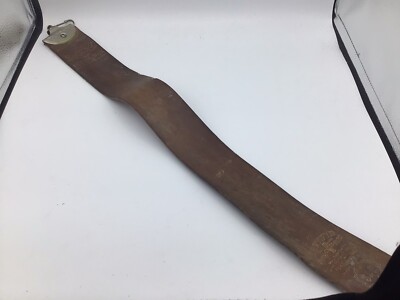 Vtg EM Mfg Co Leather Diamond Russia Back Razor Sharpening Strop Strap ...
