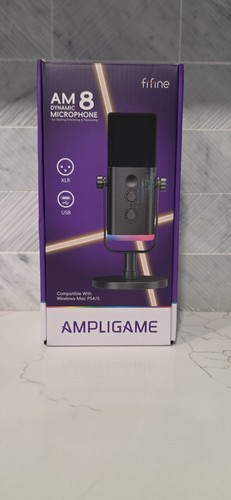 FiFine AM8 Dynamic Microphone Ampligame White | eBay