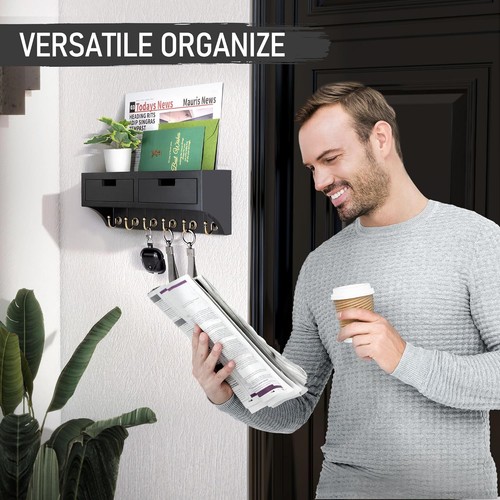 Rebee Vision Key Holder Wall Mount with 2 Drawer Organizer : Decorative ...